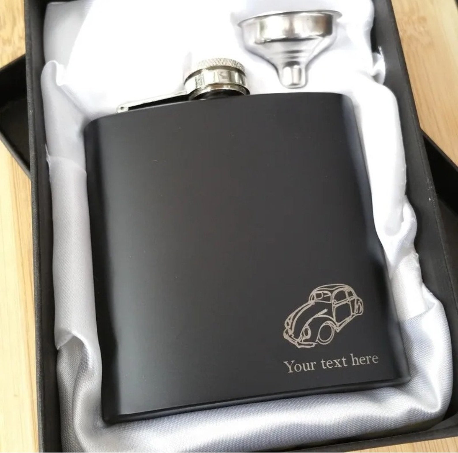 Classic Beetle Stainless Steel Hip Flask With Gift Box - Etsy