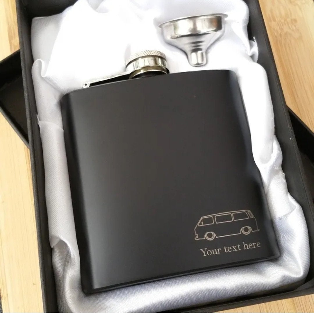 T25 Campervan Stainless Steel Hip Flask With Gift Box - Etsy