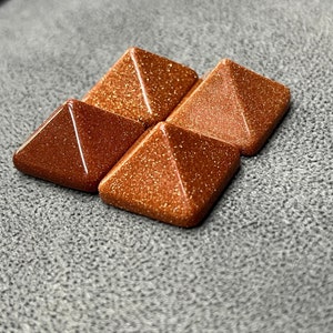 4 Pcs Lab-gold Sandstone Square Shape Pyramid ,gold Sandstone Pyramid ...