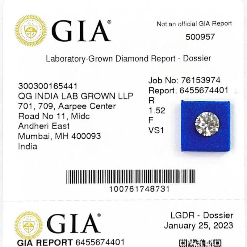 Lab Created Gia Round - Etsy