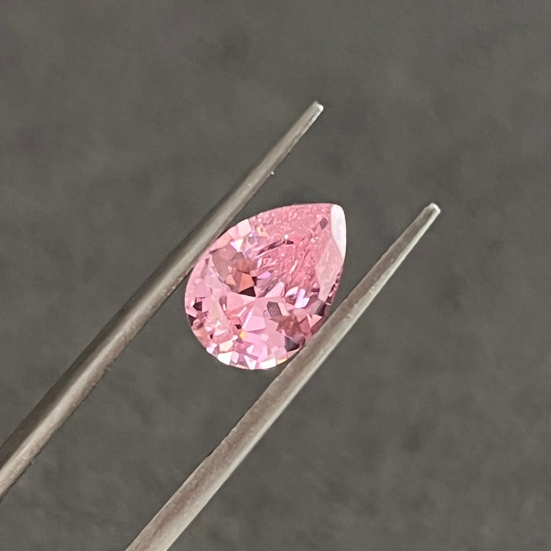 Pear Shape Pink Color, Cubic Zirconia (CZ), Pear Shape Brilliant Cut ...