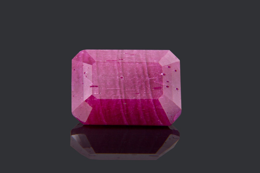 Red Ruby Gemstone, Rectangle Shape, Red Ruby Loose Stone , Heart Chakra ...