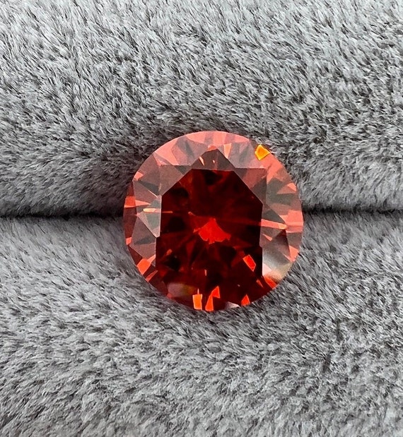 Round Shape Garnet Red Color Cubic Zirconia CZ Round - Etsy