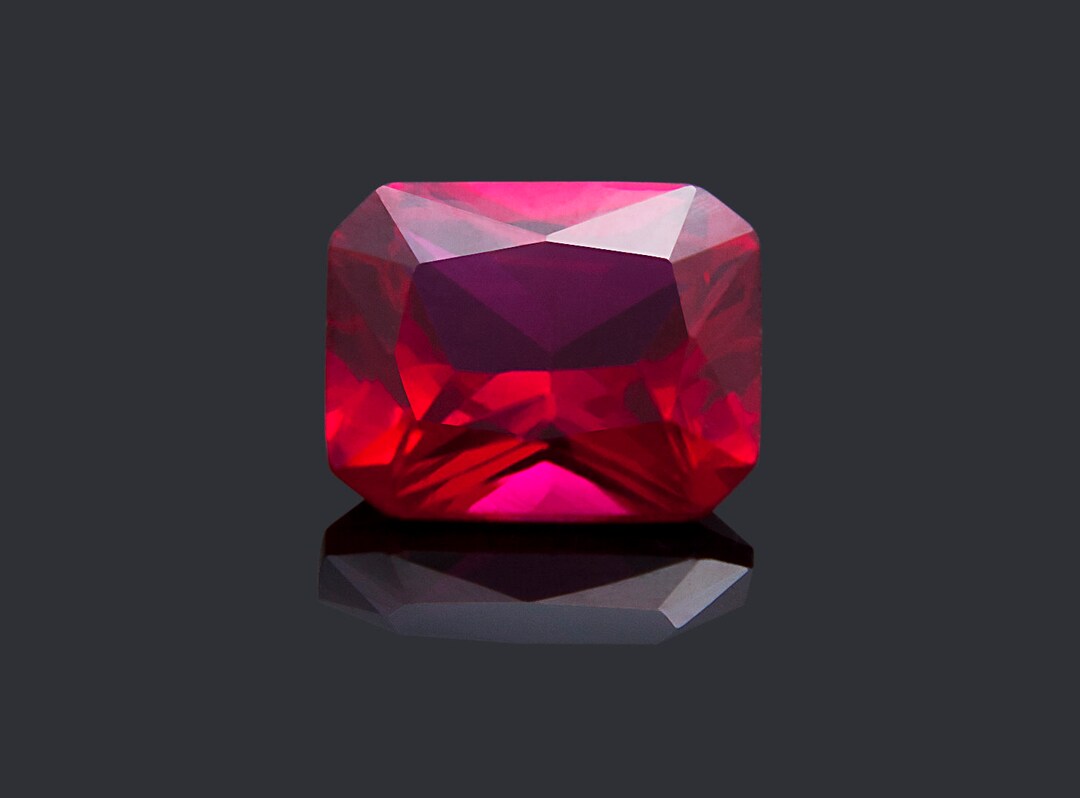 Octagon Princess Cut Ruby Color, Cubic Zirconia (CZ), Octagon Princess ...