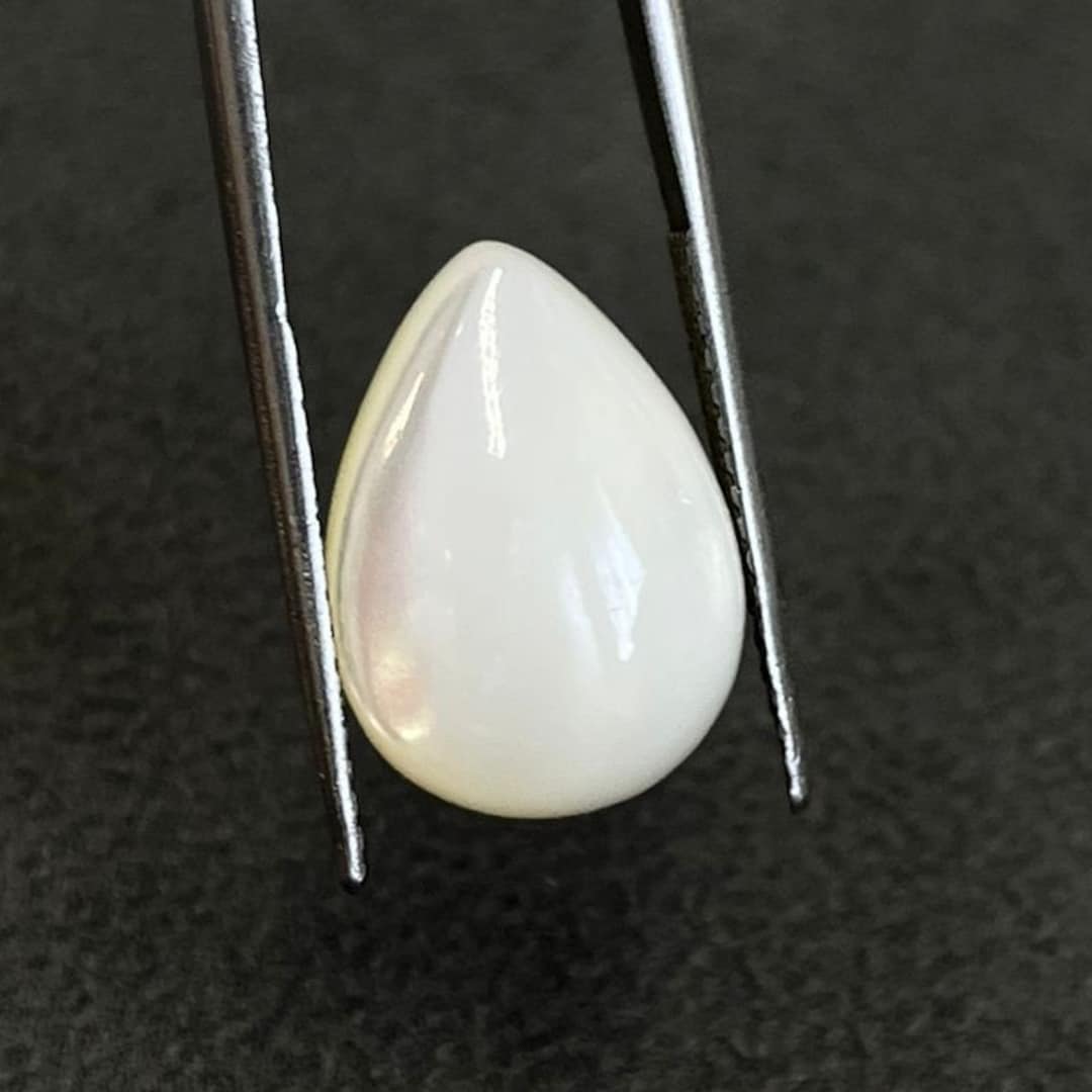 Natural Mother of Pearl ,pear Shape Cabochon, Loose Natural Gemstone ...