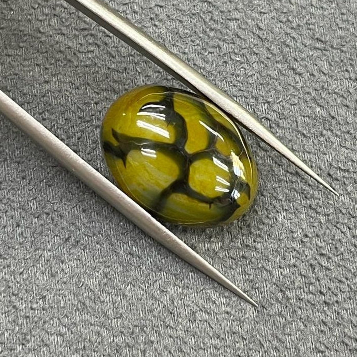 Natural Oval Yellow Dragon Vein Agate ,loose Natural Gemstone, Dragon ...