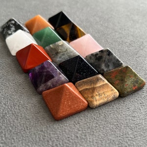 4 Pcs Lab-gold Sandstone Square Shape Pyramid ,gold Sandstone Pyramid ...