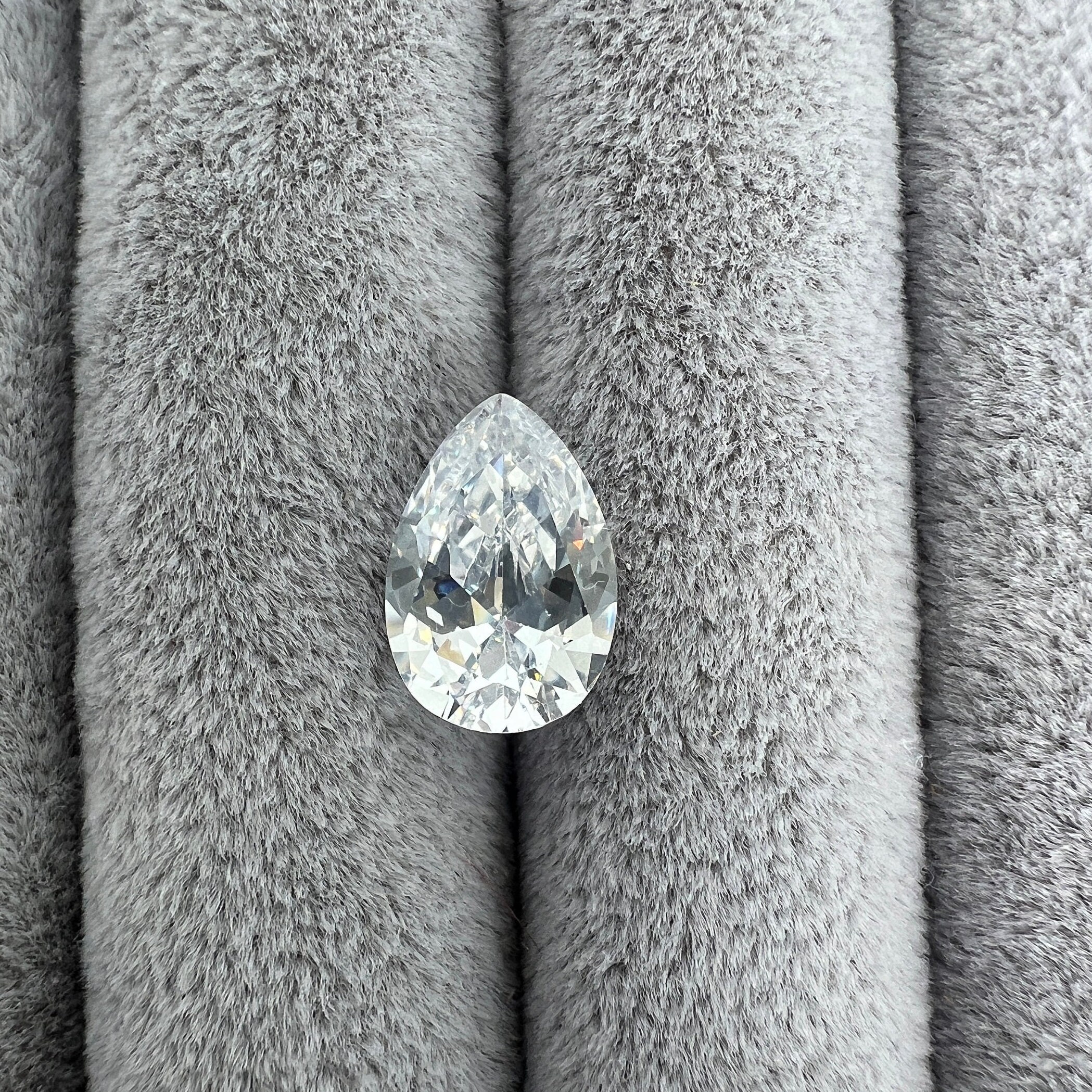 White Pear Cubic Zirconia, Loose Faceted Stones, Super Star Brilliant ...