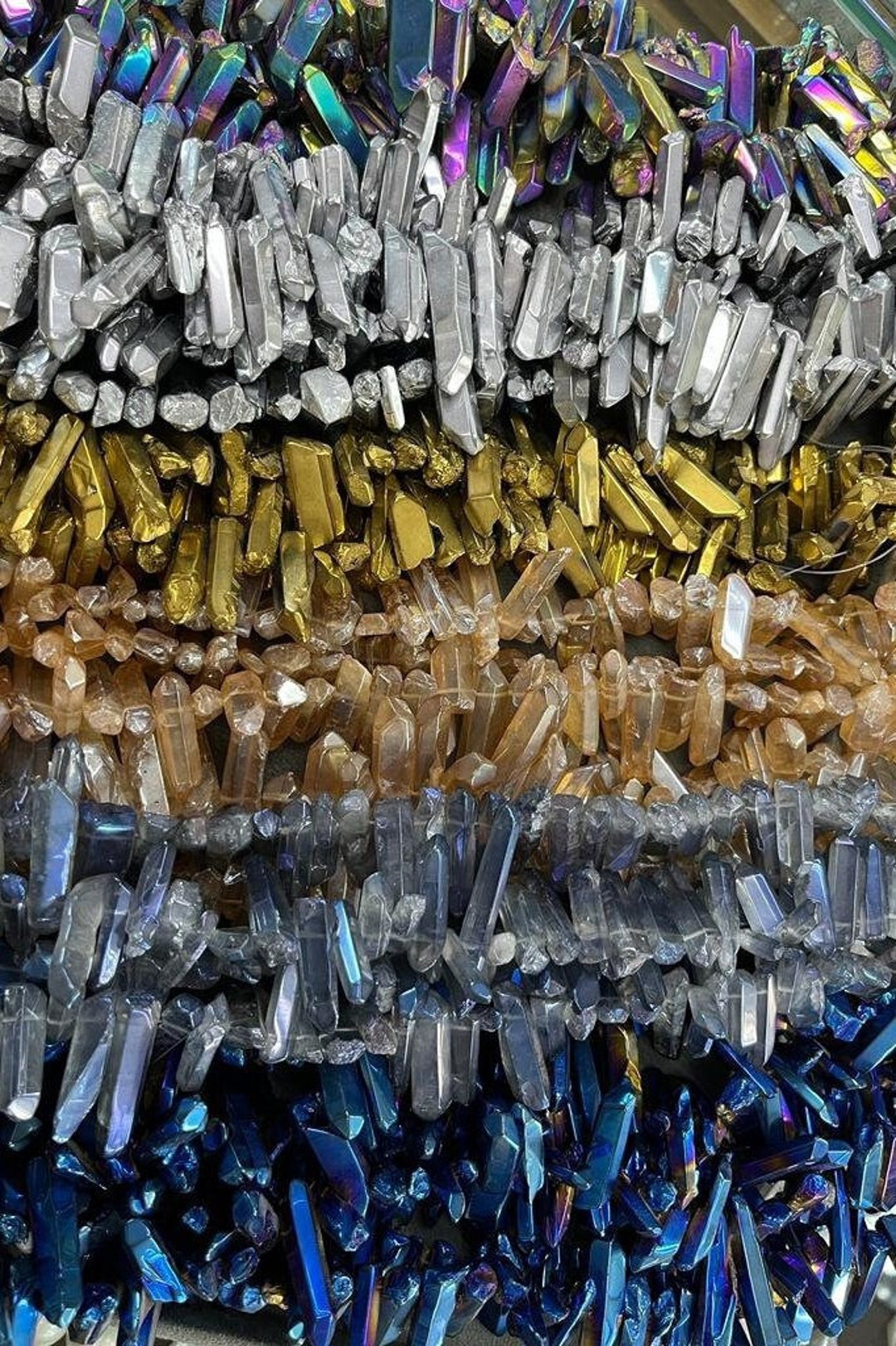 Superior Quality, Aura Stick Quartz Beads , Stick Quartz Beads , Mix ...