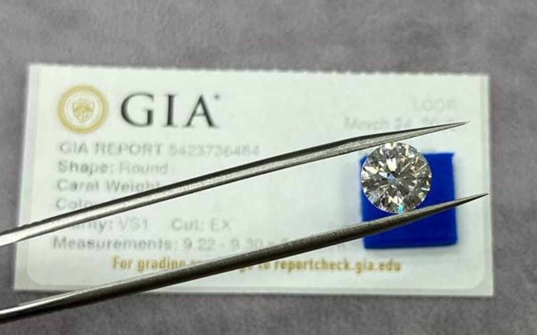 Lab Grown CVD Loose Round Brilliant Cut Diamond, 3.09 Carat Round ...