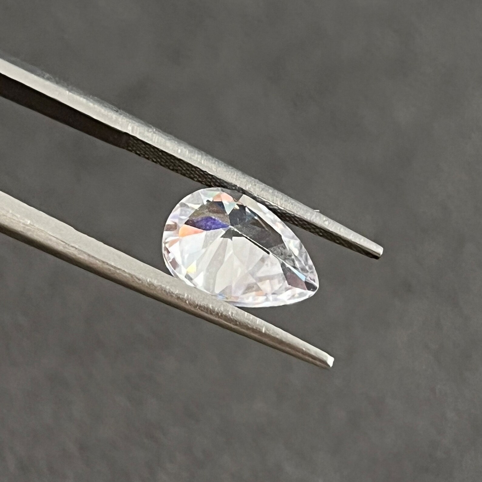 White Pear Cubic Zirconia, Loose Faceted Stones, Super Star Brilliant ...