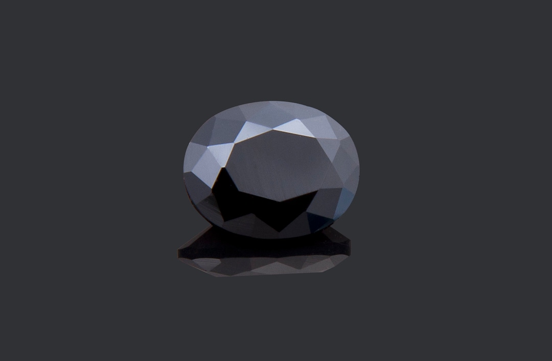 Oval Brilliant Cut Black Onyx Nano Crystal, Lab Grown Onyx Gemstone ...