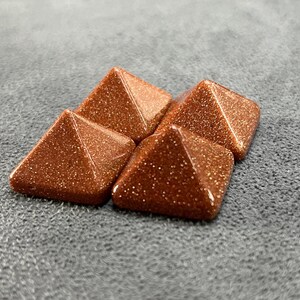 4 Pcs Lab-gold Sandstone Square Shape Pyramid ,gold Sandstone Pyramid ...