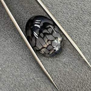 Natural Oval Black Dragon Vein Agate ,loose Natural Gemstone, Dragon ...