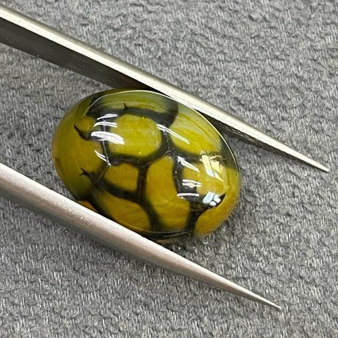 Natural Oval Yellow Dragon Vein Agate ,loose Natural Gemstone, Dragon ...