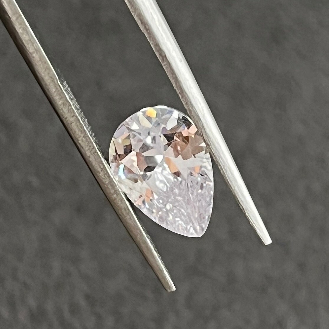 White Pear Cubic Zirconia, Loose Faceted Stones, Super Star Brilliant ...