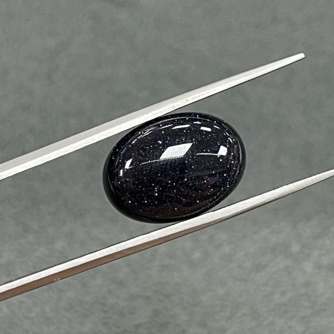 Lab-blue Sandstone, Oval Cabochon, Loose Gemstone, Blue Sandstone 6x8mm ...