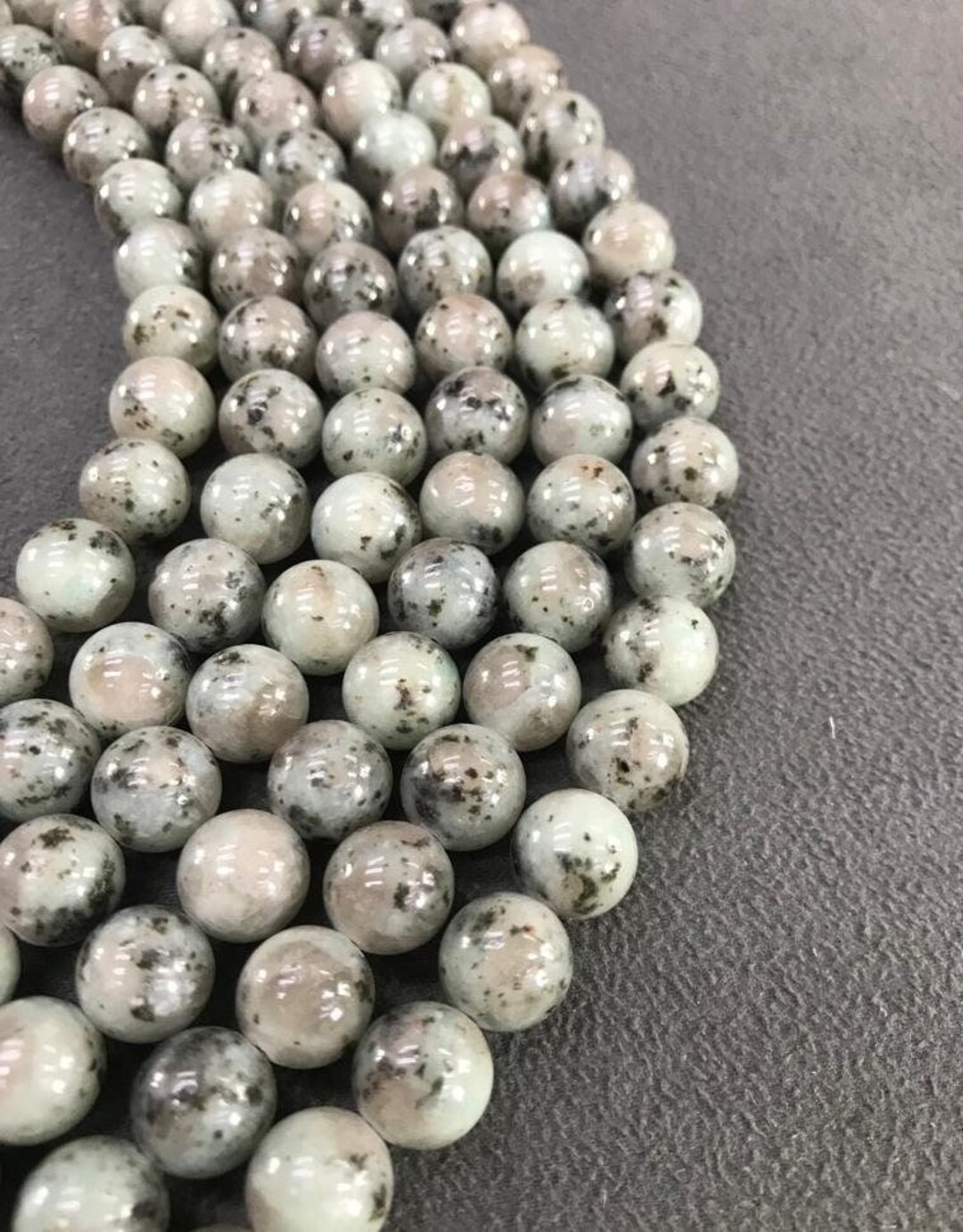 Superior Quality, Natural Round Sesame Jasper Beads, Dotted Loose Bead ...