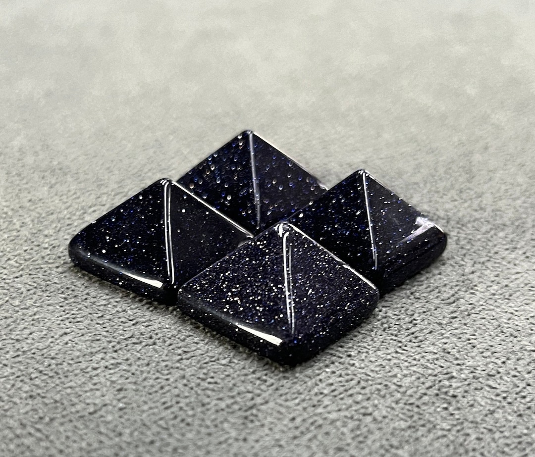 4 Pcs Lab-blue Sandstone Square Shape Pyramid , Blue Sandstone Pyramid ...