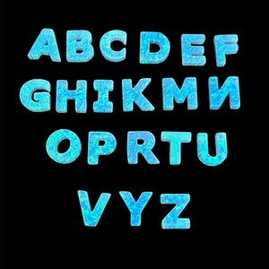 Lab-grown 10mm Blue Opal Alphabet Letter Gemstone,blue Opal Initial ...
