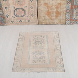 Neutral Rug, Faded Rug, Handmade Rug, Turkish Rug, Vintage Rug, 3x5 Rug ...