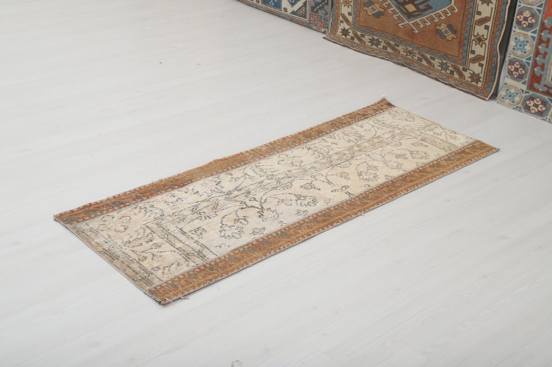 Oushak Runner, 2x5 Runner Rug, Natural Runner Rug,neutral Runner,2x5 ...