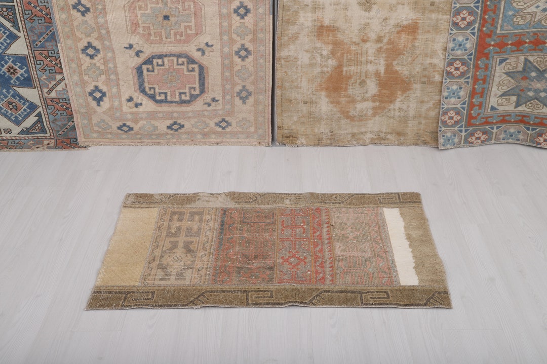 2x4 Old Rug, Vintage Rug, Turkish Rug 2x4, Anatolian Rug, Oushak Rug ...