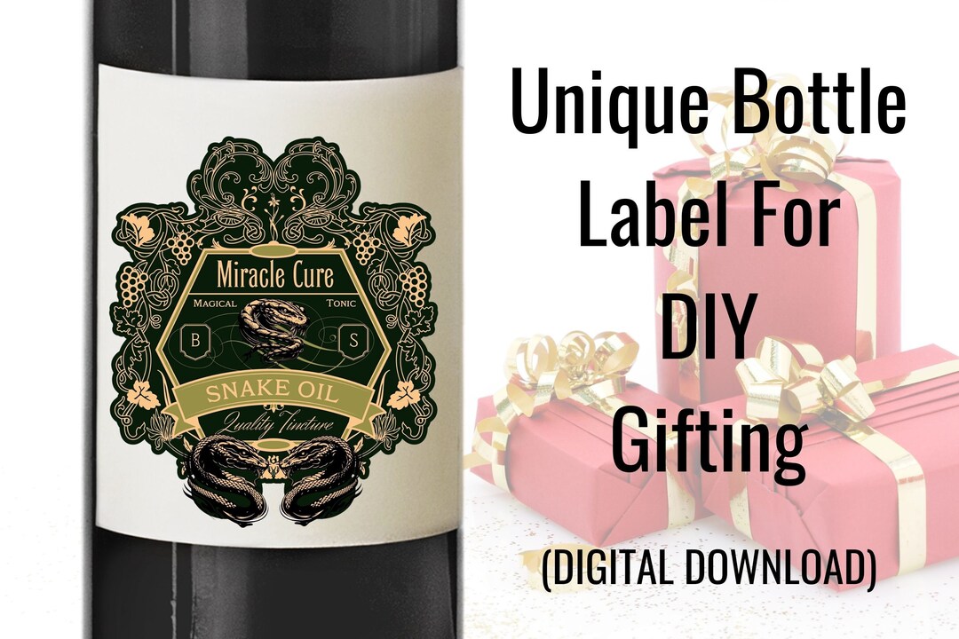 Victorian Style 'miracle Cure Snake Oil' Label - A6 Digital Download ...