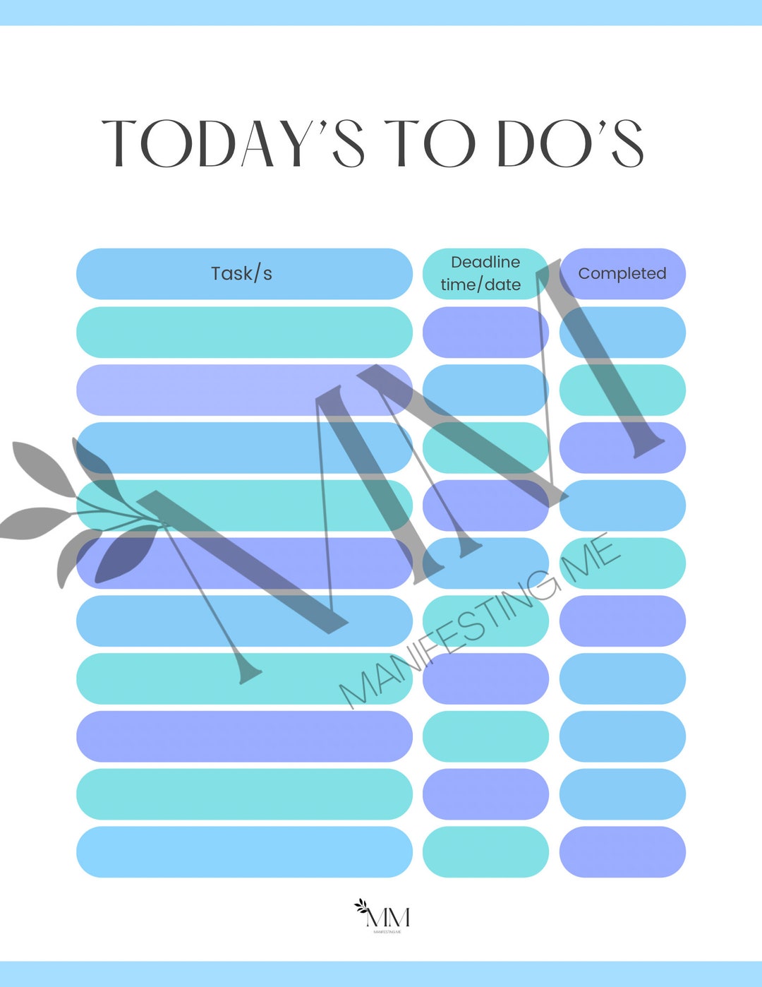 Blue to Do List - Etsy