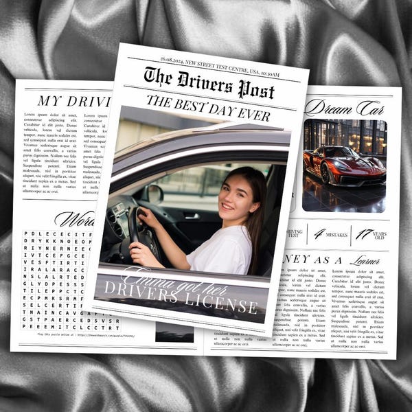 Driver License Canva Template - Etsy