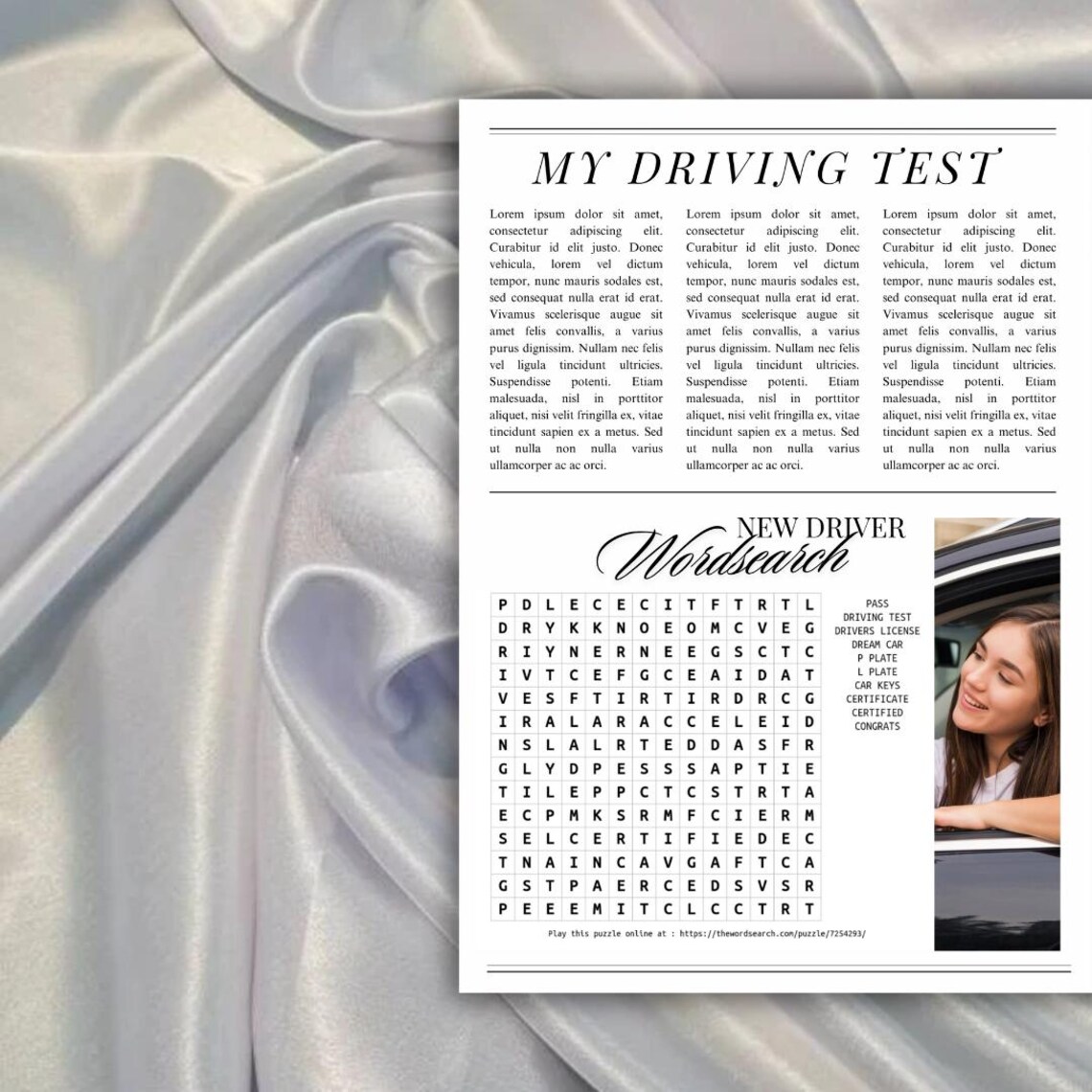 Custom Canva Driving Test Newspaper Template, Congratulations You Have ...