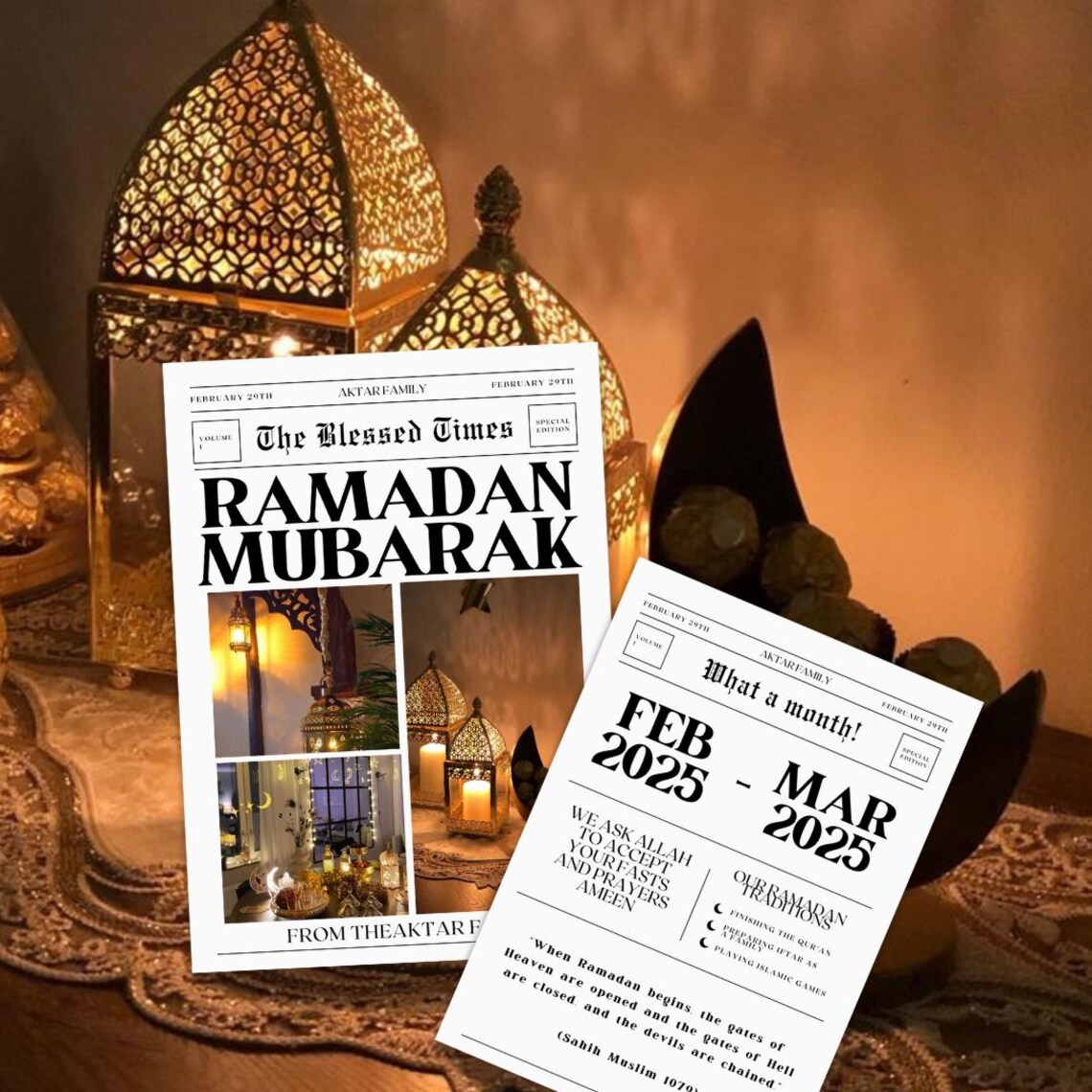 2025 Ramadan Newsletter, Ramadan Card Infographic Canva Template ...