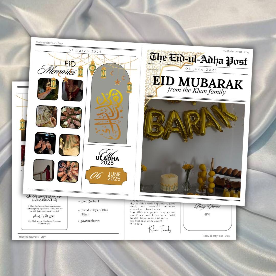 Canva Eid Ul Adha 2025 Dhul Hijjah Newspaper Template, Eid Mubarak ...