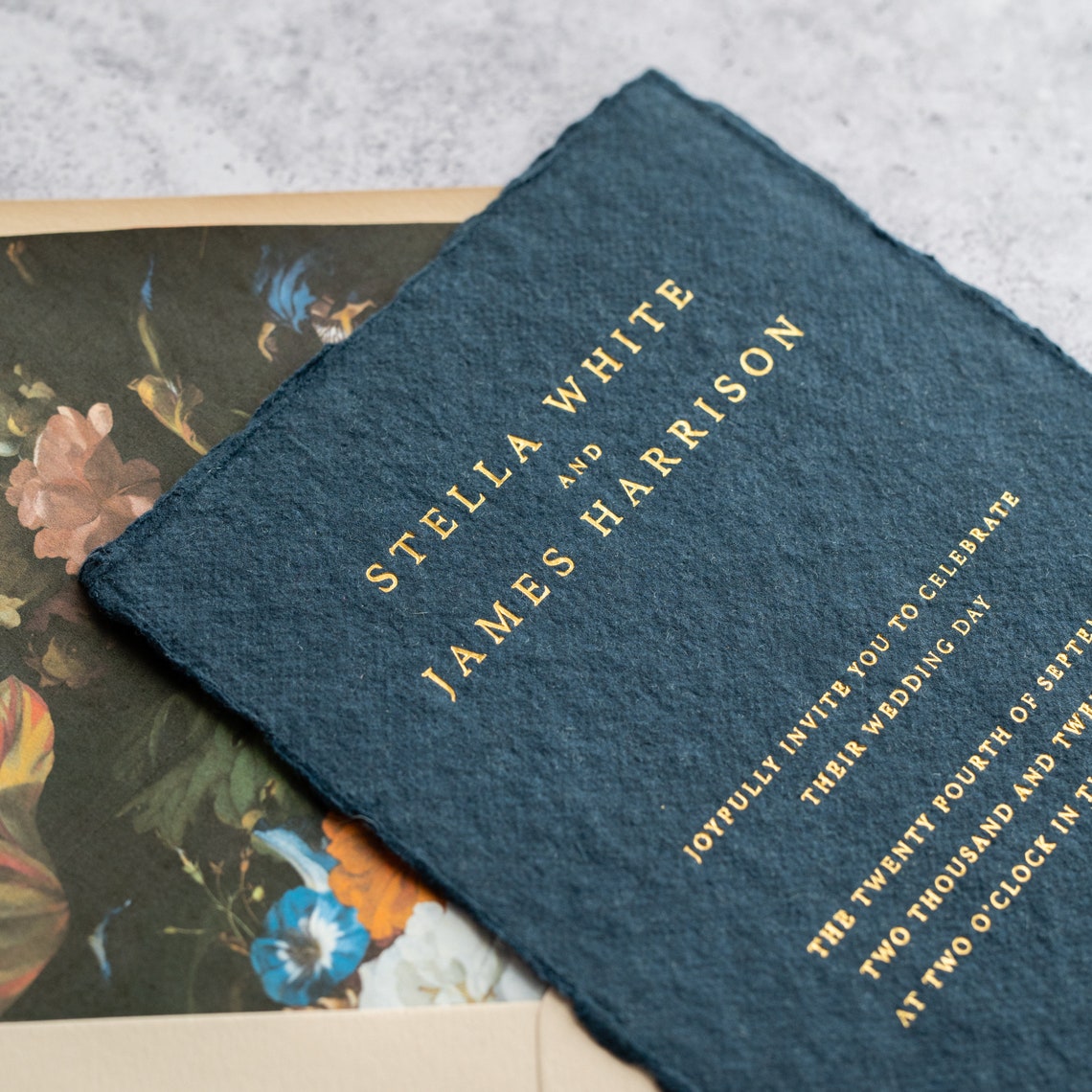 No. 1 Wedding Invitation SINGLE SAMPLE ONLY Letterpress - Etsy