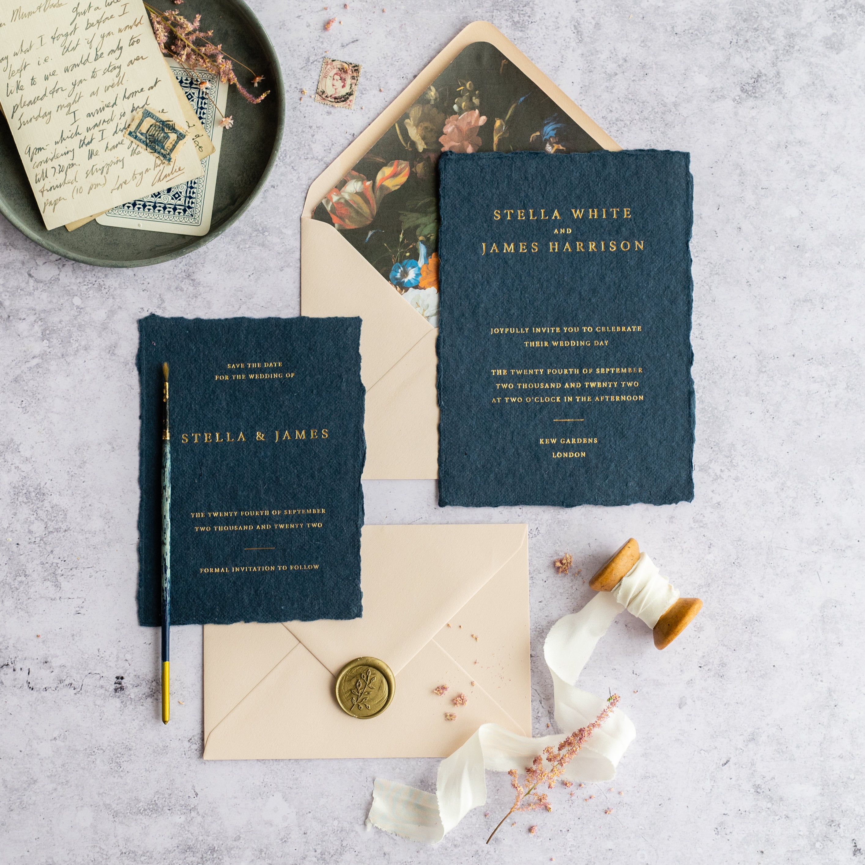 No. 1 Wedding Invitation *SINGLE SAMPLE ONLY*, Letterpress Wedding ...