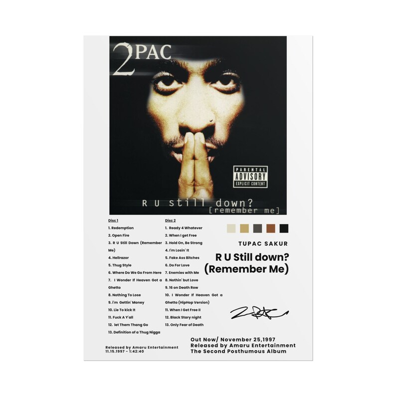 2pac R U Still Down remember Me light Poster - Etsy