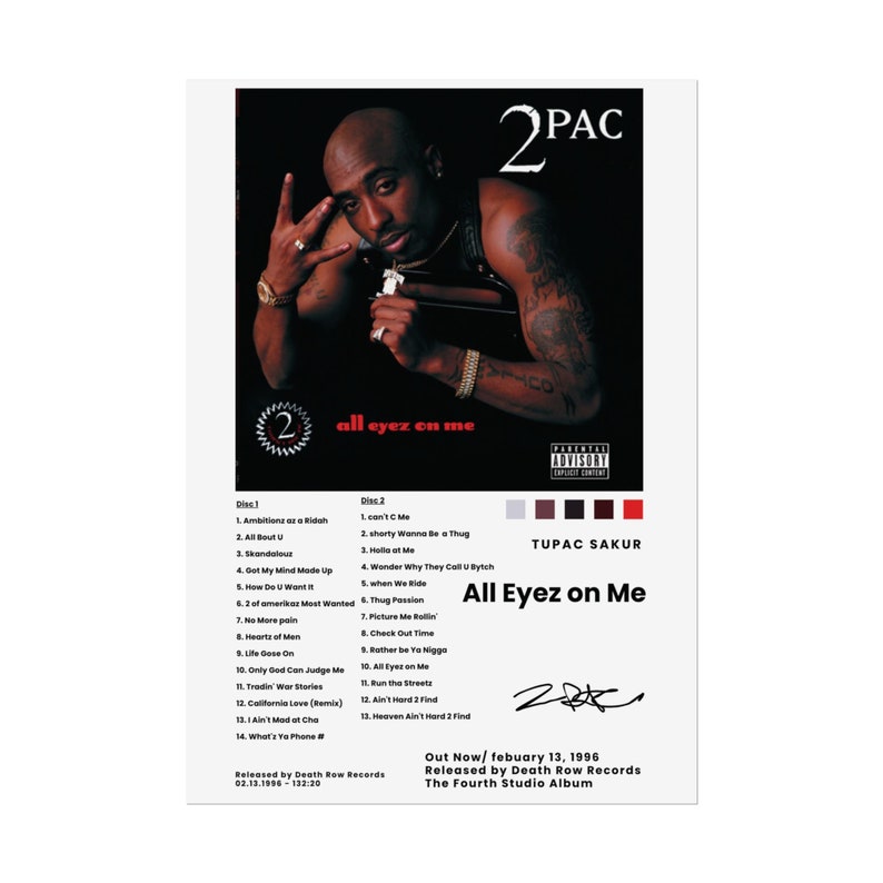 2pac All Eyez on Me light Poster - Etsy