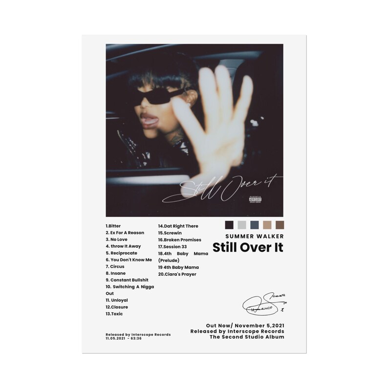 Summer Walker Still Over It light Poster - Etsy