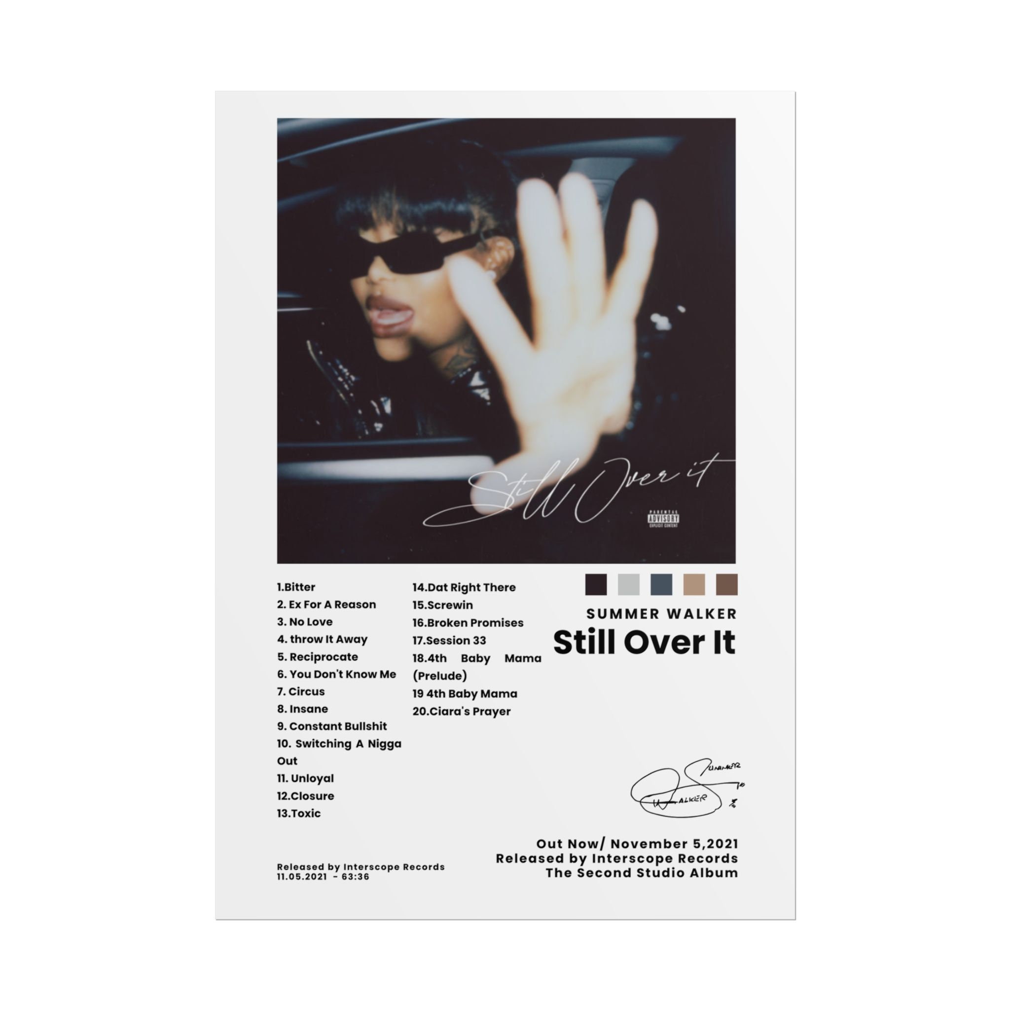 Summer Walker Still Over It light Poster - Etsy