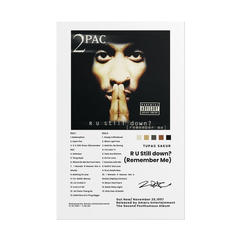 2pac R U Still Down remember Me light Poster - Etsy