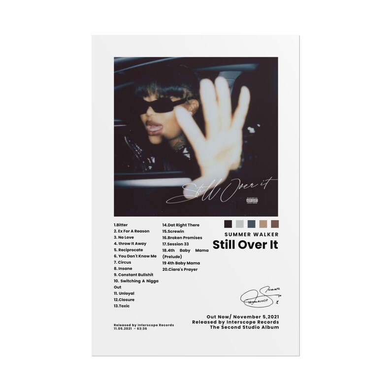 Summer Walker Still Over It light Poster - Etsy