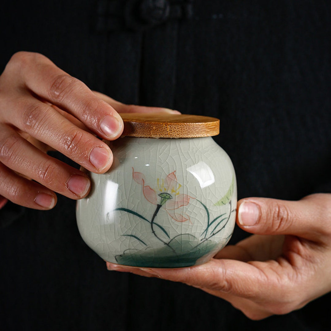 Cracked Ice Ceramic Jars, Jars With Lids, Ceramic Jars, Ceramic Jars ...