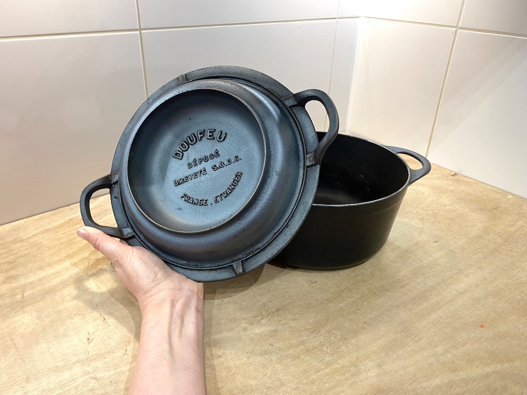 1930s Cast Iron Cocotte DOUFEU Cousances France, French Cooking Pot Le ...