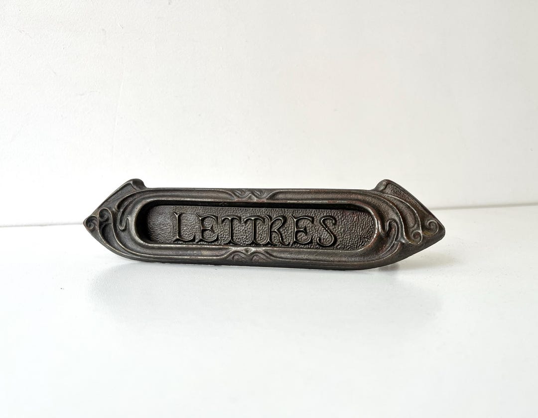 French New Art Cast Iron Mailbox Slot 1900s, Antique Mailbox Door - Etsy
