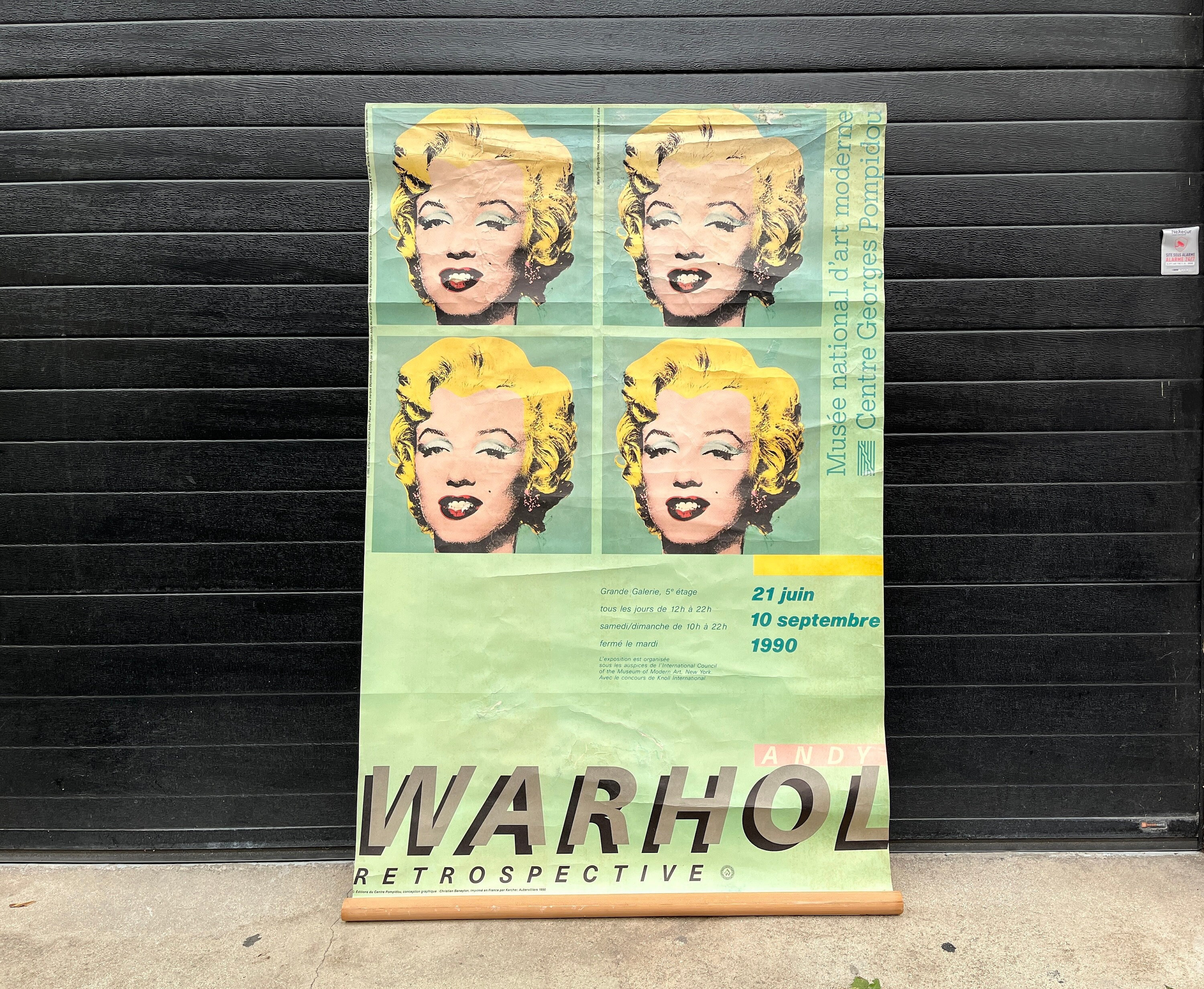Giant Andy Warhol Rare Poster From the Exhibition "retrospective" 1990 ...