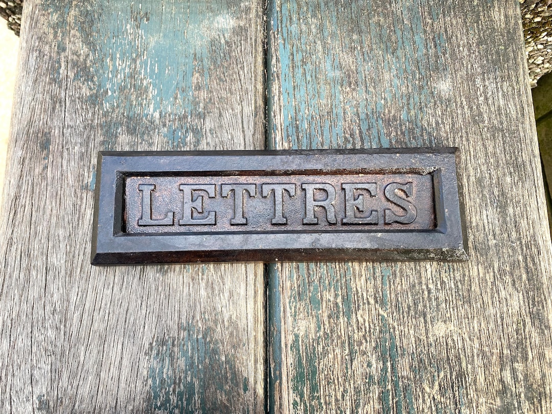 French Antique Cast Iron Mailbox Slot 40s/50s, Vintage Mailbox Door - Etsy