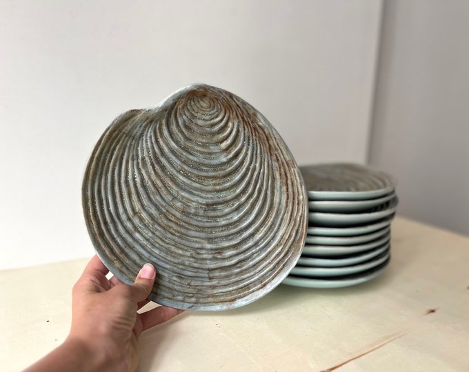 French VALLAURIS Ceramic Shell Plate by Dominique Guillot 1960, Vintage ...