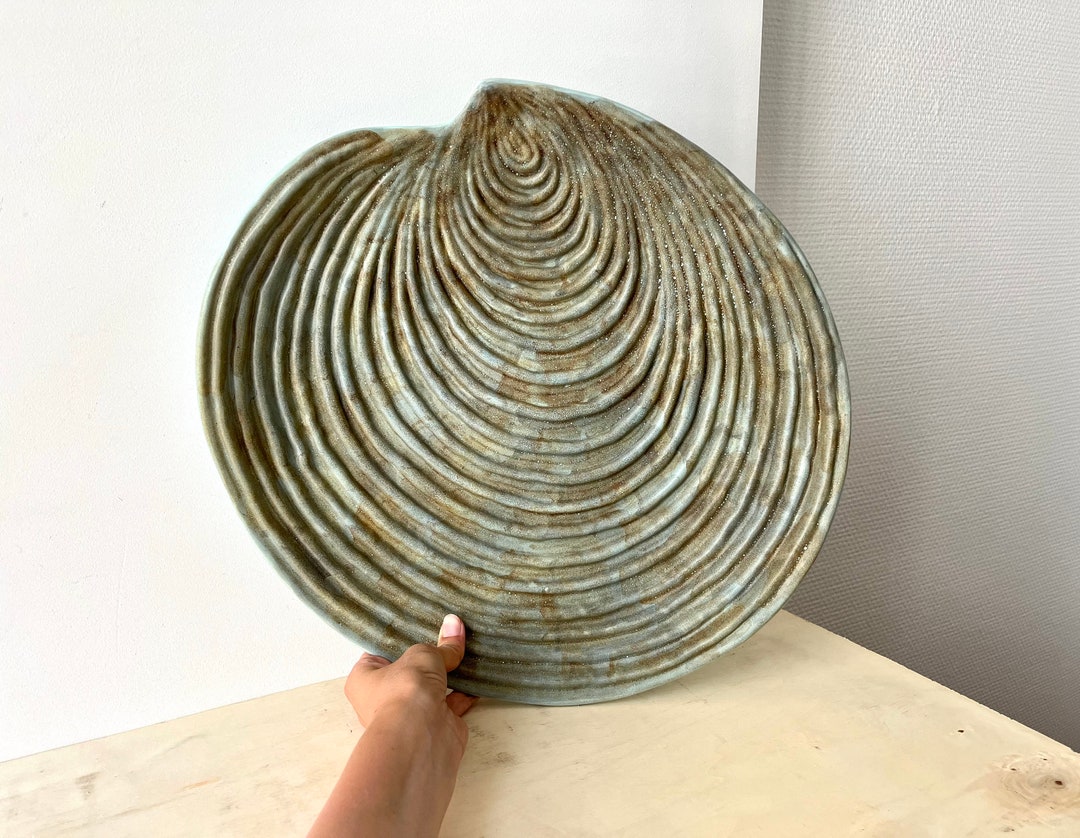 Giant Ceramic Shell Dish by Dominique Guillot for Vallauris 1960 ...