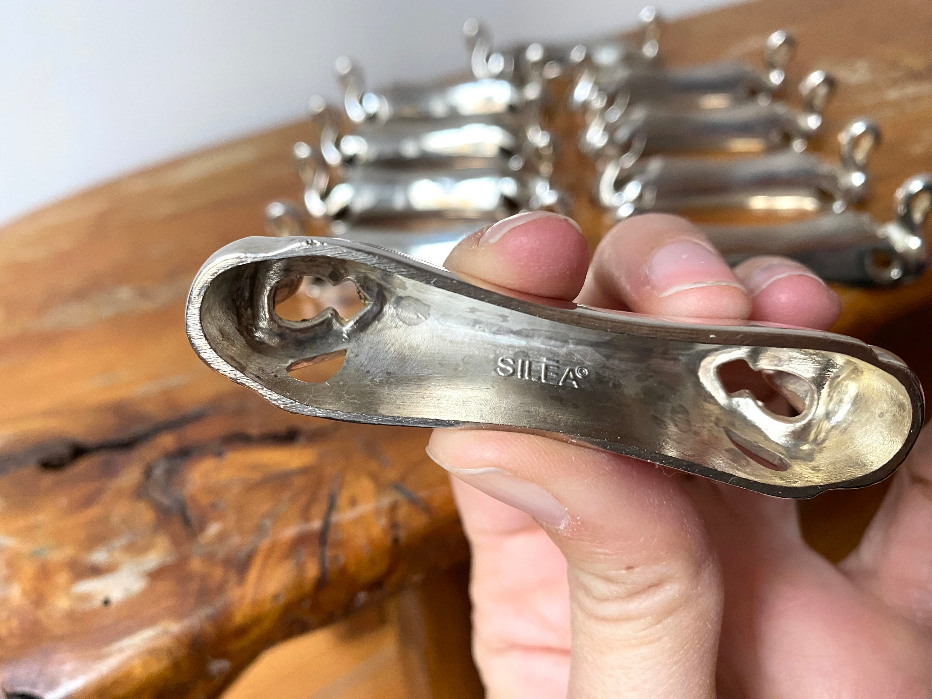 Set of 10 Vintage Swan Knife Holders 80s Silver Metal Knife - Etsy