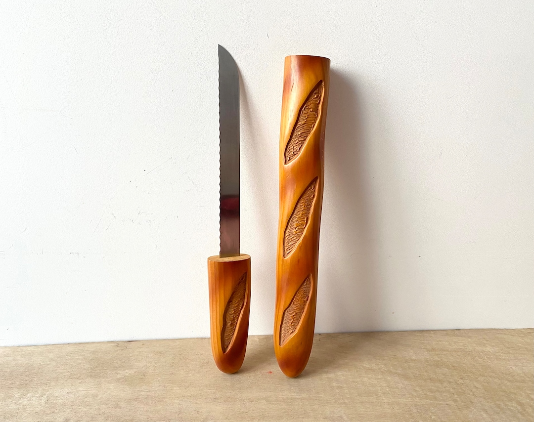 Vintage Baguette Bread Knife, 80s CUZIN Wooden Knife, French Knife - Etsy